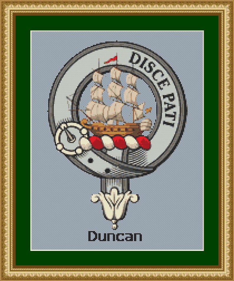 Duncan Scottish Clan Crest Cross Stitch Pattern - Download - Etsy
