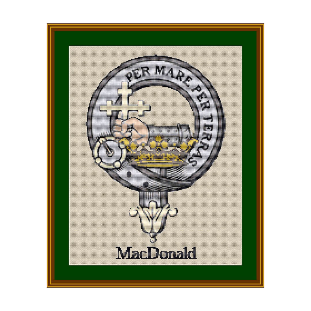 Macdonald Scottish Clan Crest Cross Stitch Pattern - Etsy