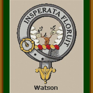 Watson Scottish Clan Crest Cross Stitch Pattern - Download - Etsy