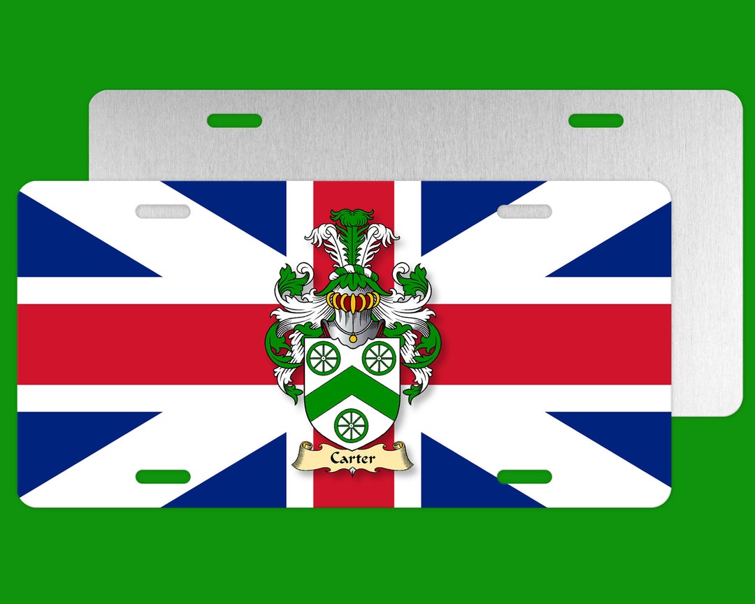 Carter Coat of Arms Custom License Plate - Etsy