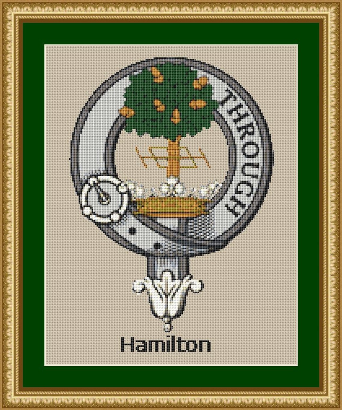 Hamilton Scottish Clan Crest Cross Stitch Pattern - Download - Etsy