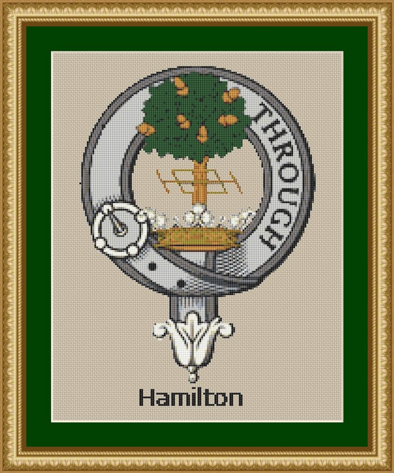 Hamilton Scottish Clan Crest Cross Stitch Pattern - Download - Etsy