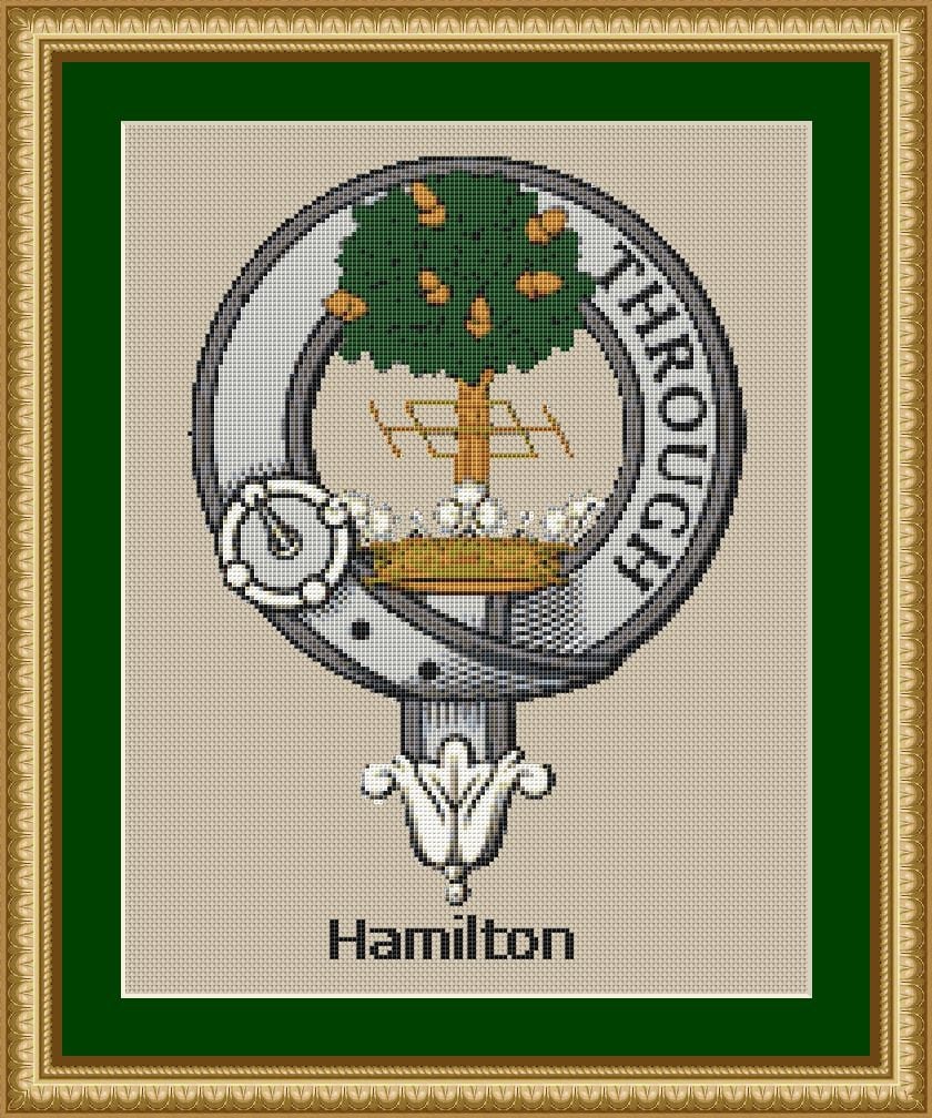 Hamilton Scottish Clan Crest Cross Stitch Pattern - Download - Etsy