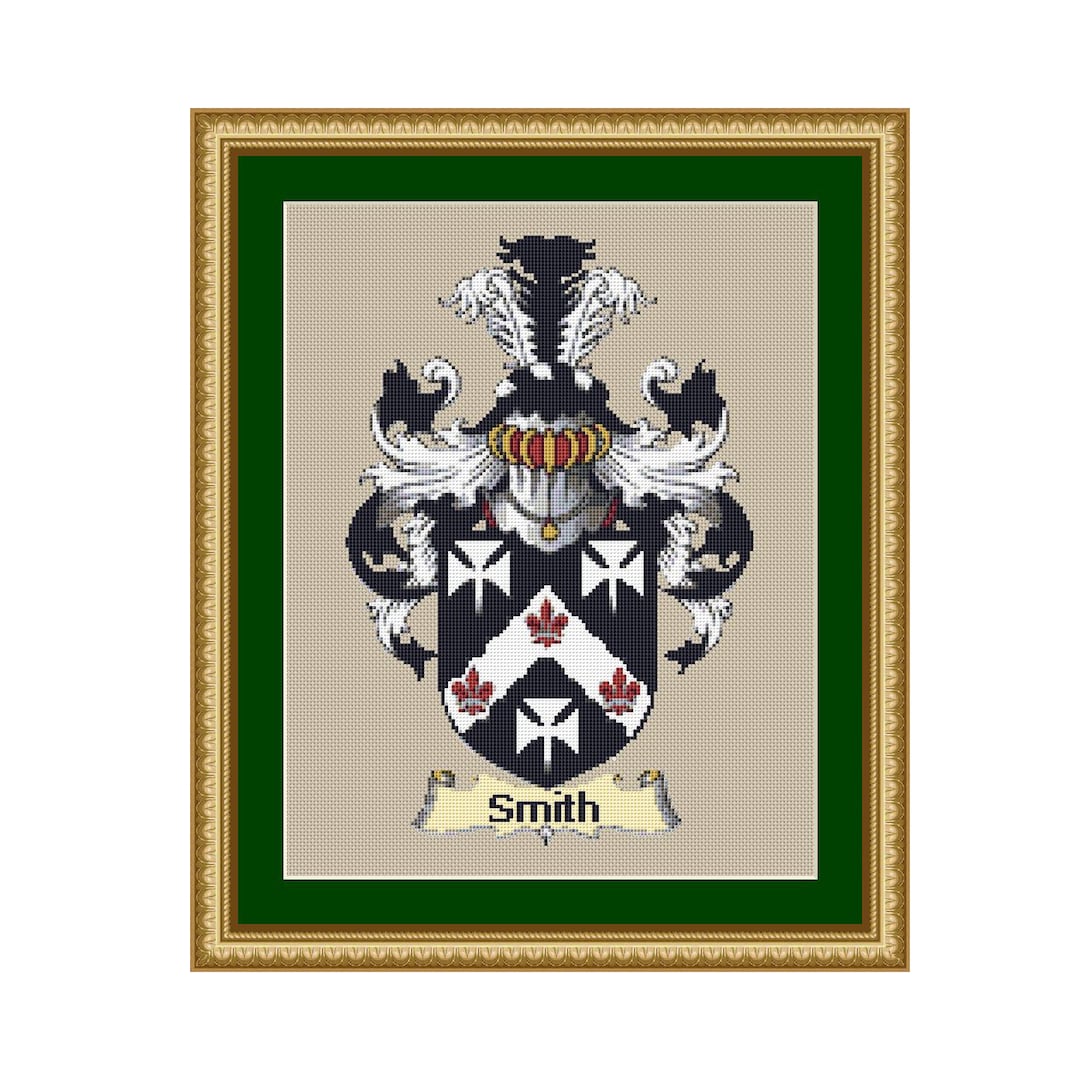 Smith Family Name Coat of Arms Cross Stitch Pattern - Etsy