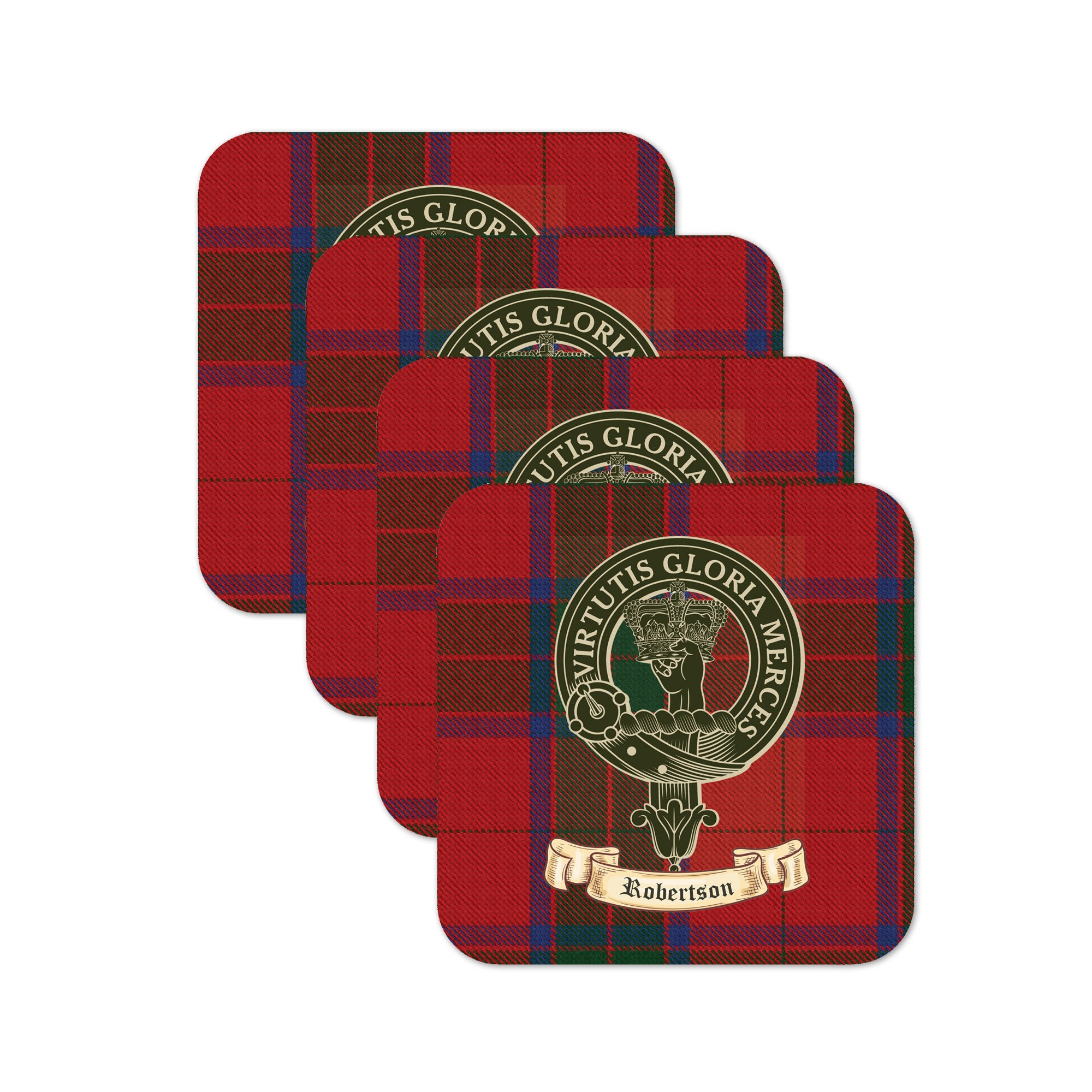 Robertson Scottish Clan Coaster Gift Set Set of four | Etsy