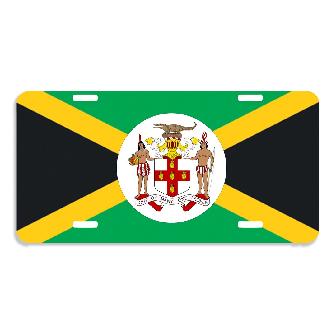 Jamaican Flag License Plate - Show Your Jamaican Heritage - Etsy