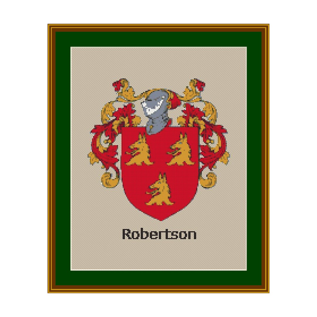 Robertson Scottish Clan Coat of Arms Cross Stitch Pattern - Etsy