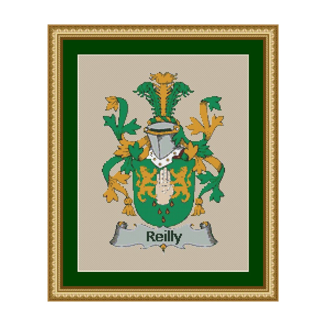 Reilly (o'reilly) Family Name Coat of Arms Cross Stitch Pattern ...