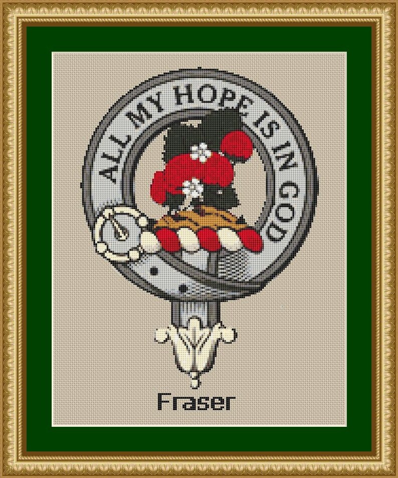 Fraser Scottish Clan Crest Cross Stitch Pattern - Download - Etsy