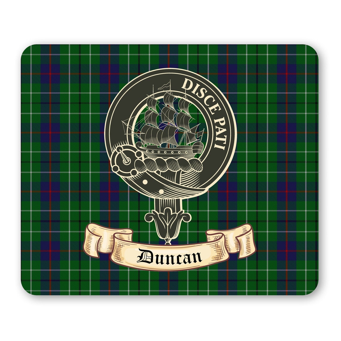 Duncan Scottish Clan Mouse pad with Duncan Clan Crest on | Etsy