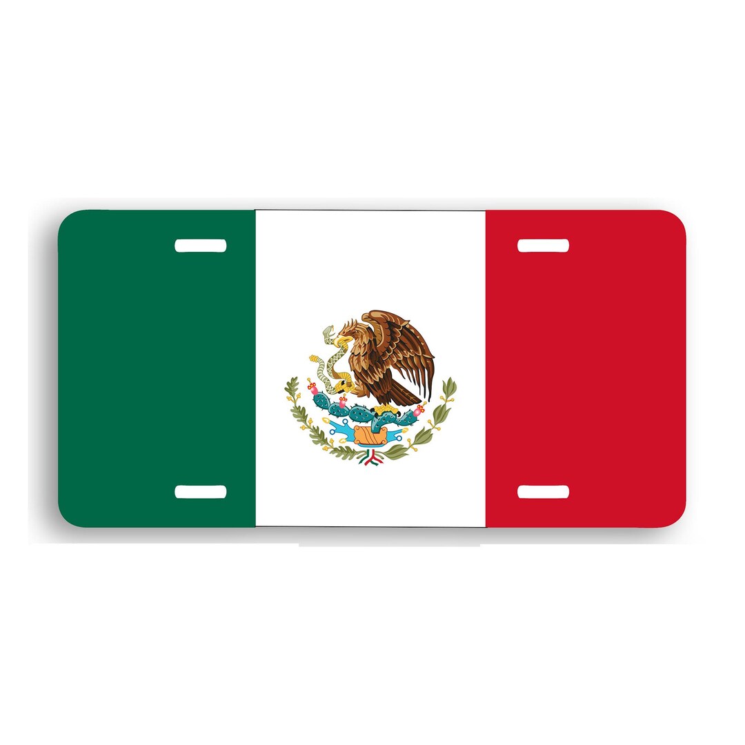Mexico Flag License Plate - Show Your Mexican Heritage - Etsy