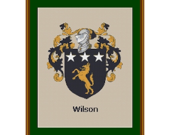 Thomson Scottish Clan Coat of Arms Cross Stitch Pattern - Etsy