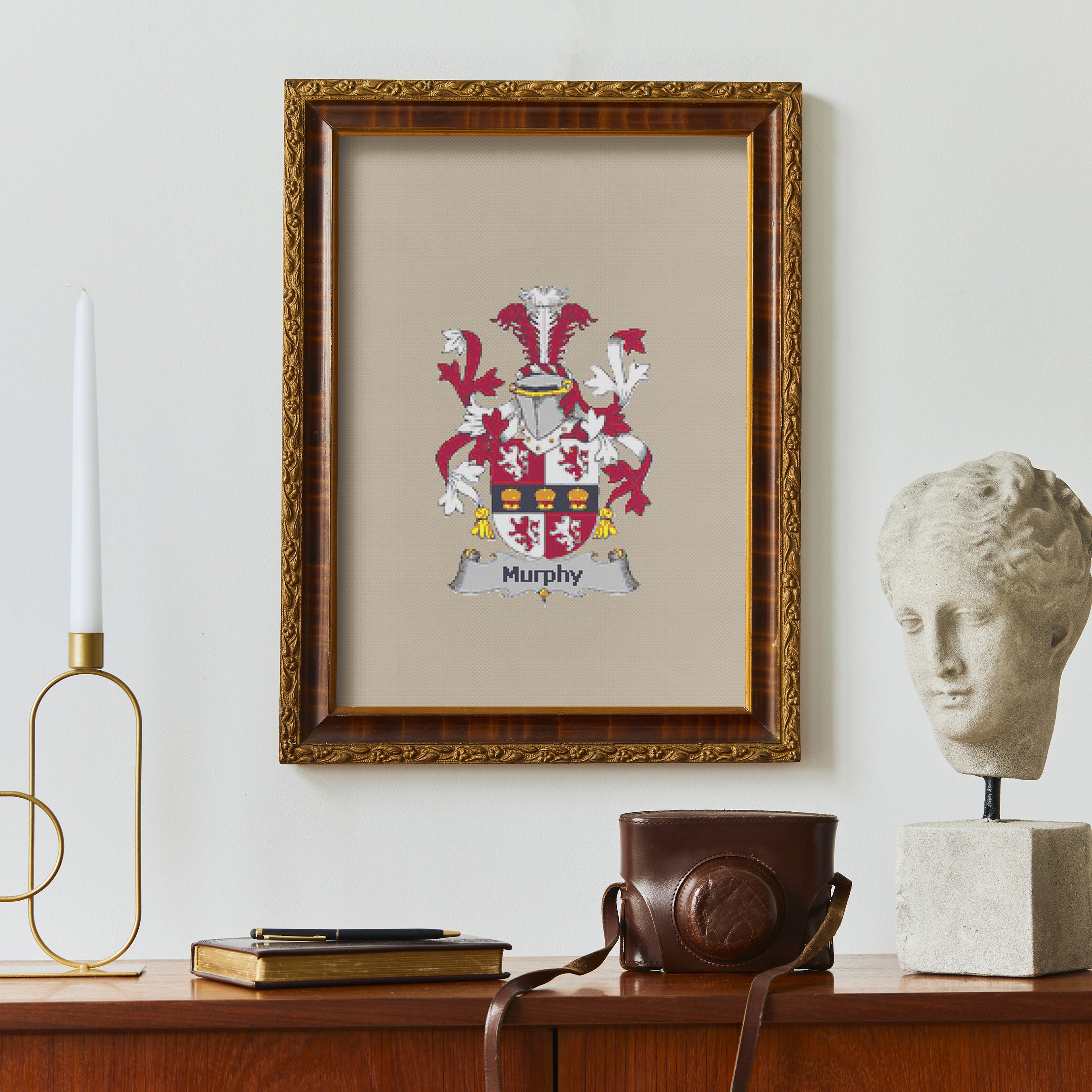 Murphy Family Name Coat of Arms Cross Stitch Pattern - Etsy