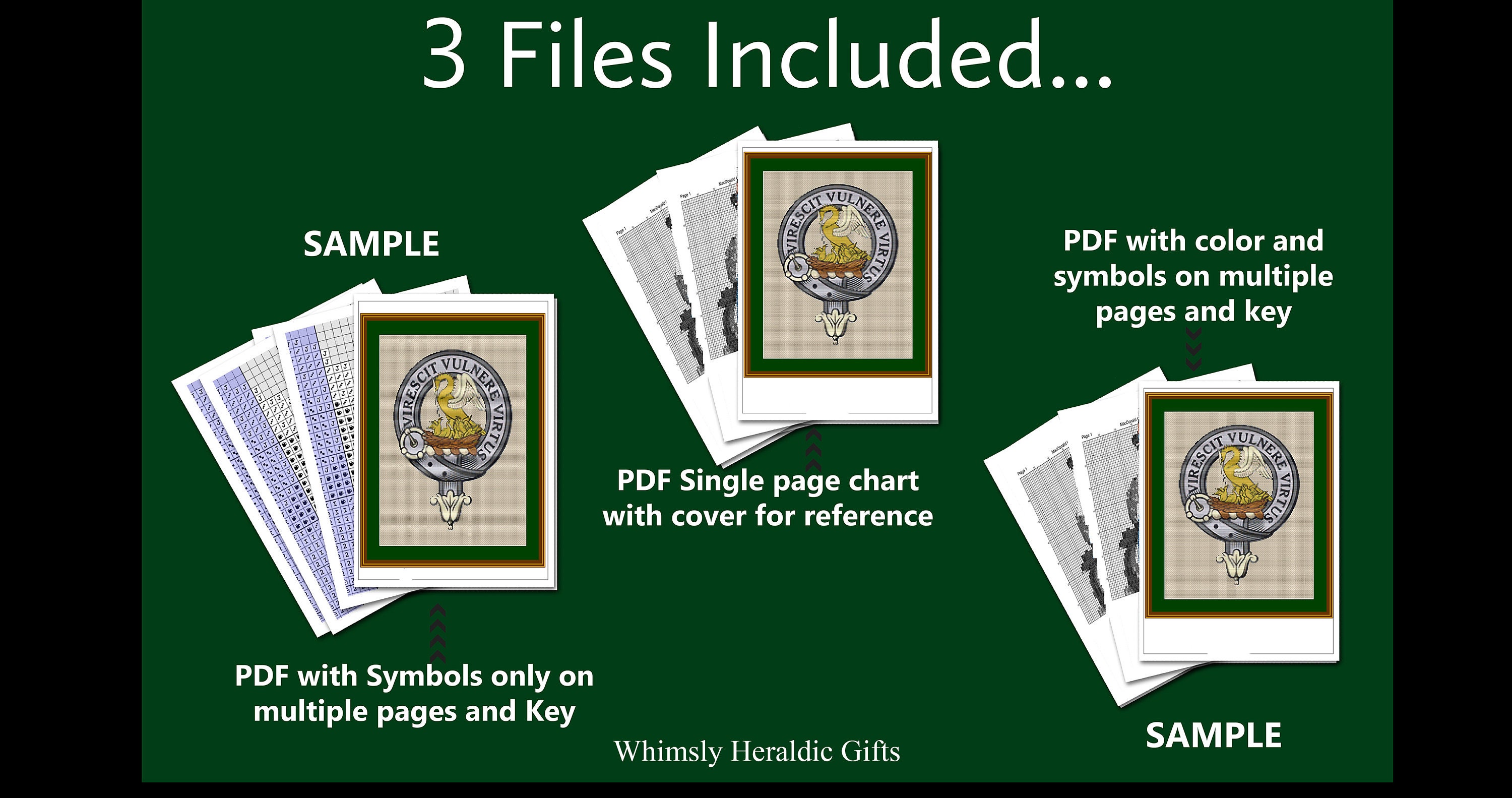 Graham Scottish Clan Crest Cross Stitch Pattern Download - Etsy