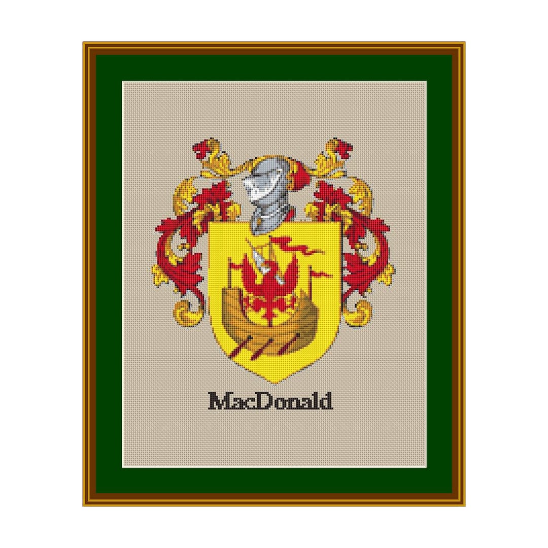 Macdonald Scottish Clan Coat of Arms Cross Stitch Pattern - Etsy
