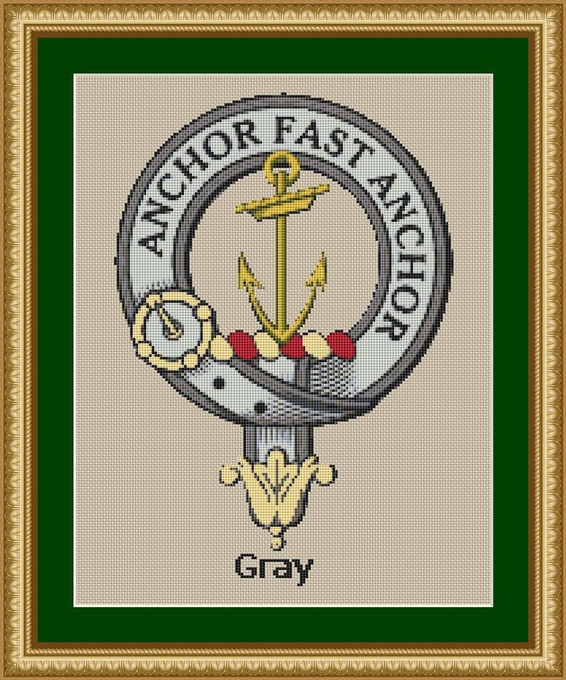 Gray Scottish Clan Cross Stitch Pattern - Etsy