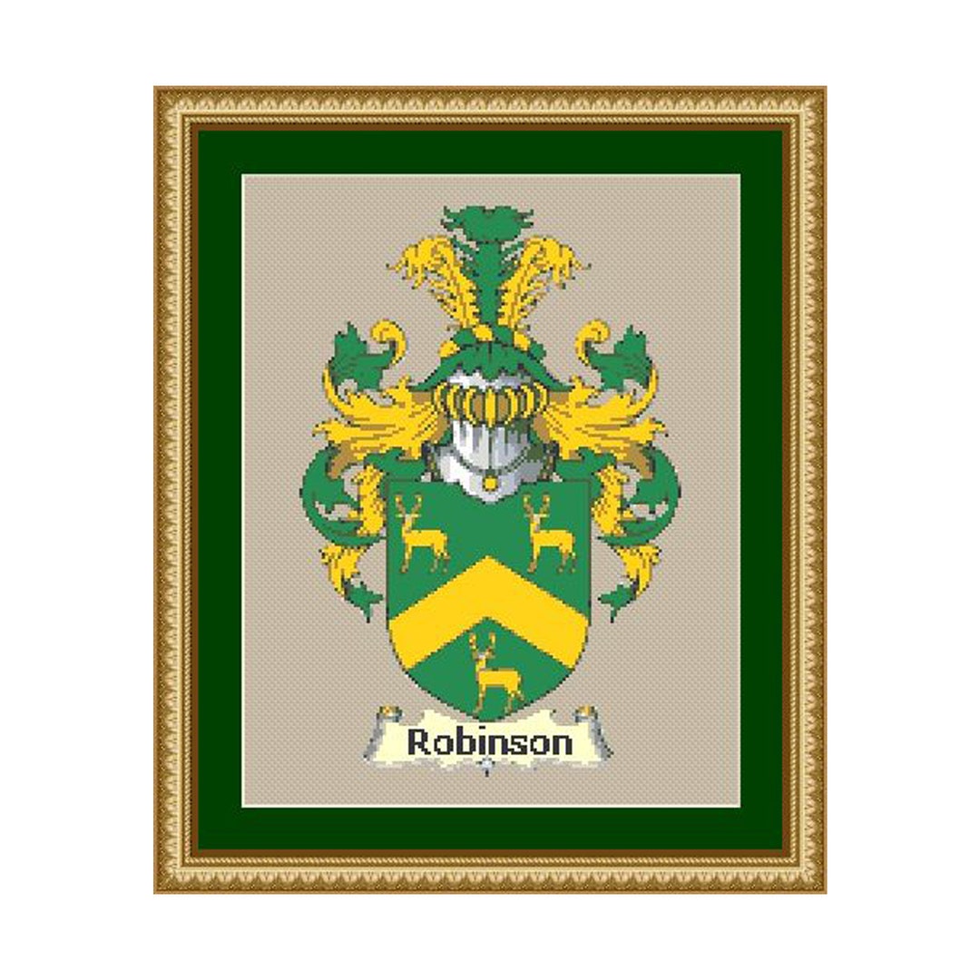 Robinson Family Coat of Arms Cross Stitch Pattern (digital Download) - Etsy