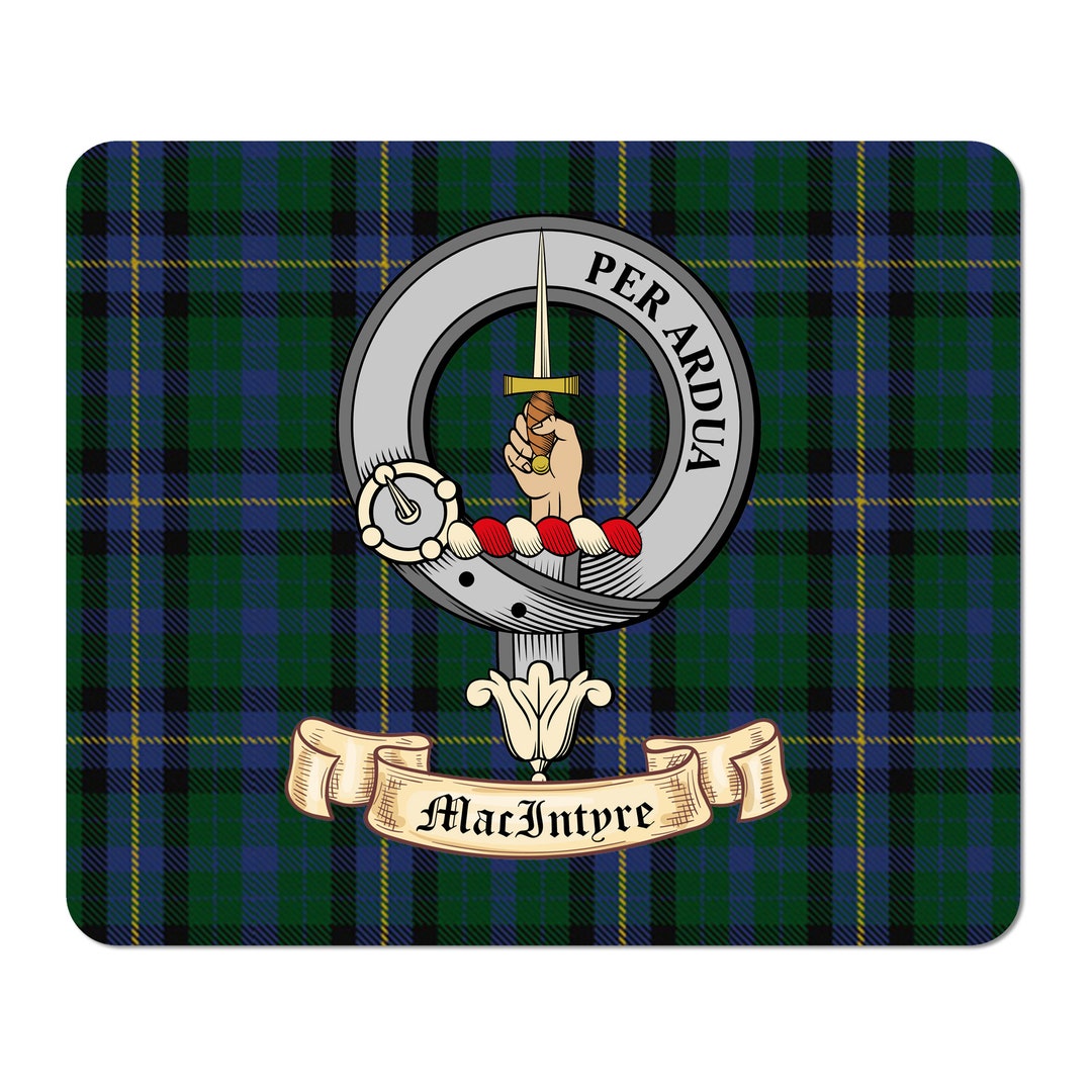 Macintyre Scottish Clan Mouse Pad With Macintyre Clan Crest on ...