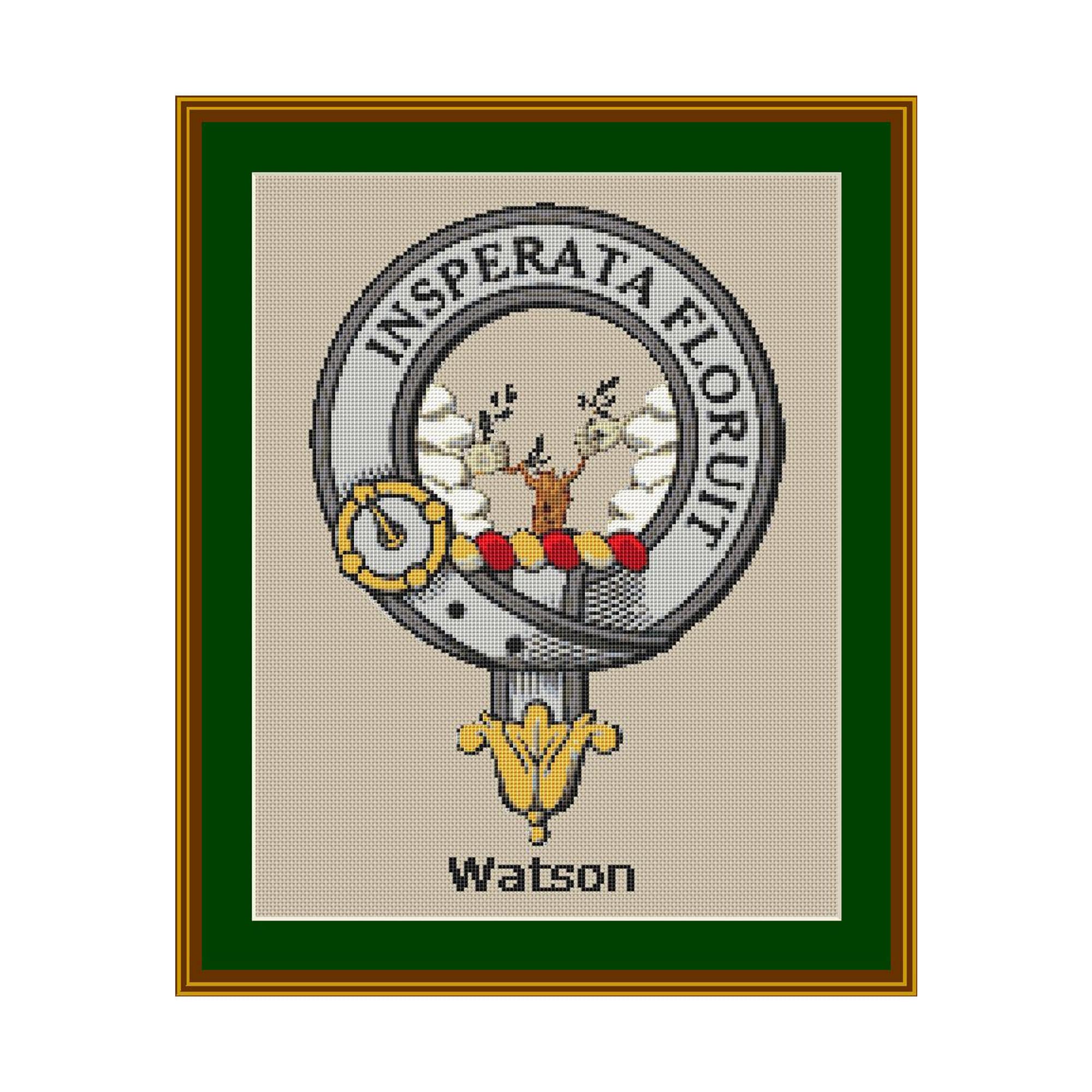Watson Scottish Clan Crest Cross Stitch Pattern - Download - Etsy