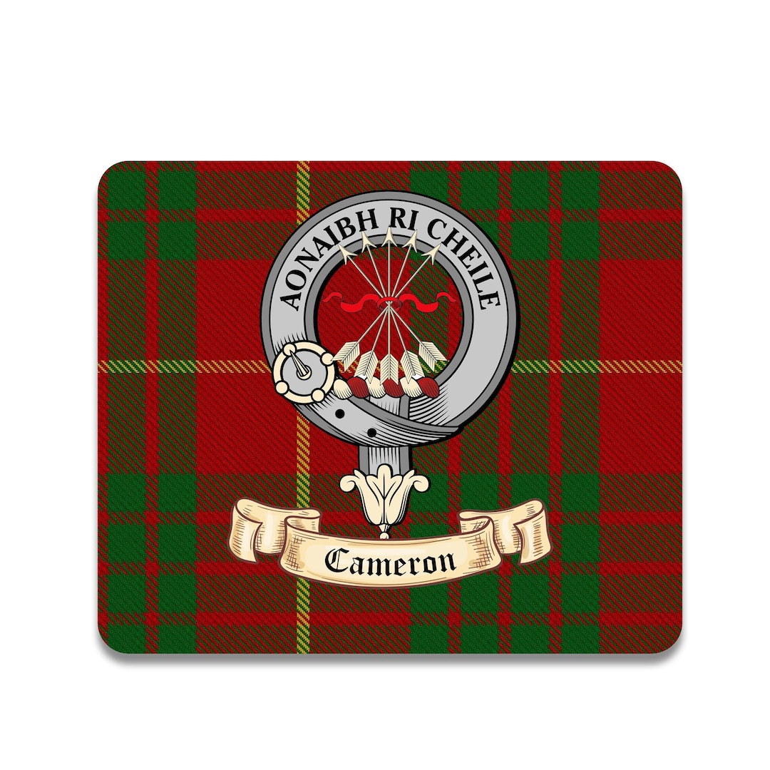 Cameron Scottish Clan Mouse Pad With Cameron Clan Crest on Cameron ...