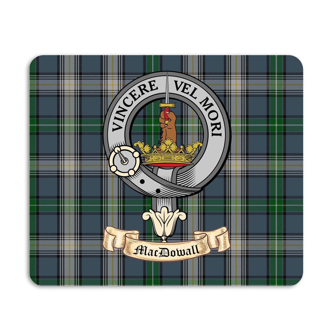 Macdowall Clan Crest Mouse Pad: Scottish Tartan Heritage Gift - Etsy