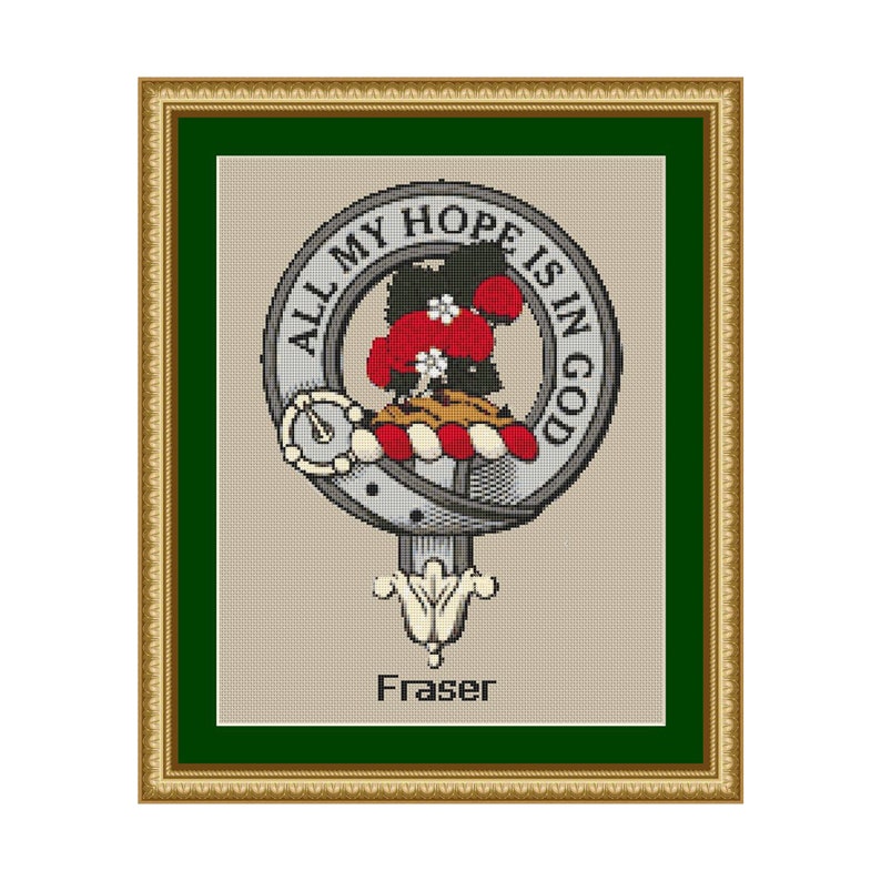 Fraser Scottish Clan Crest Cross Stitch Pattern - Download - Etsy