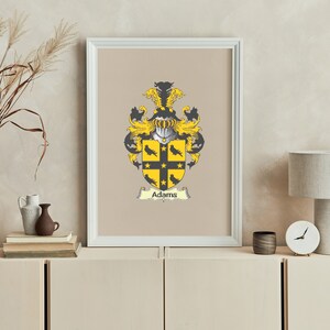 Adams Family Name Coat of Arms Cross Stitch Pattern - Etsy