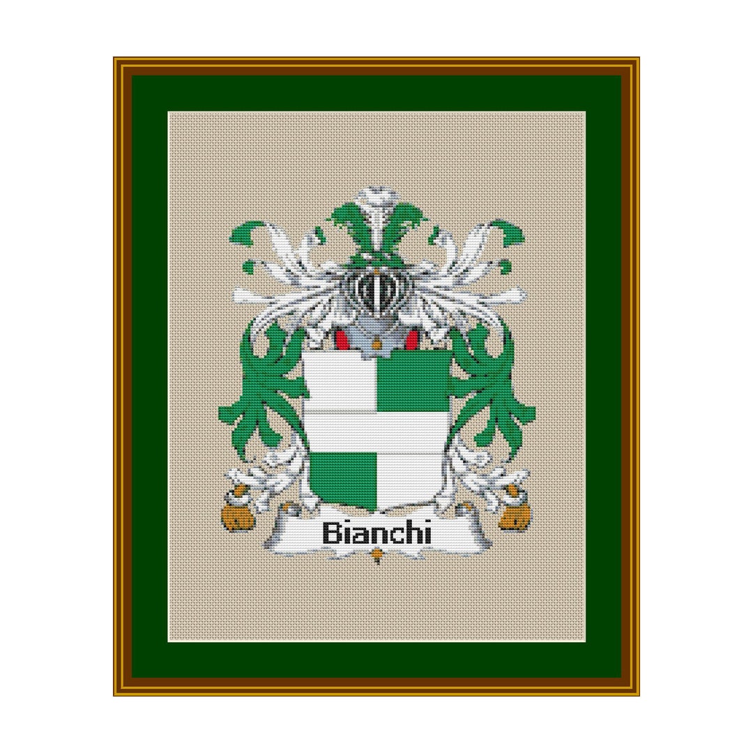 Bianchi Family Coat of Arms Cross Stitch Pattern - Etsy