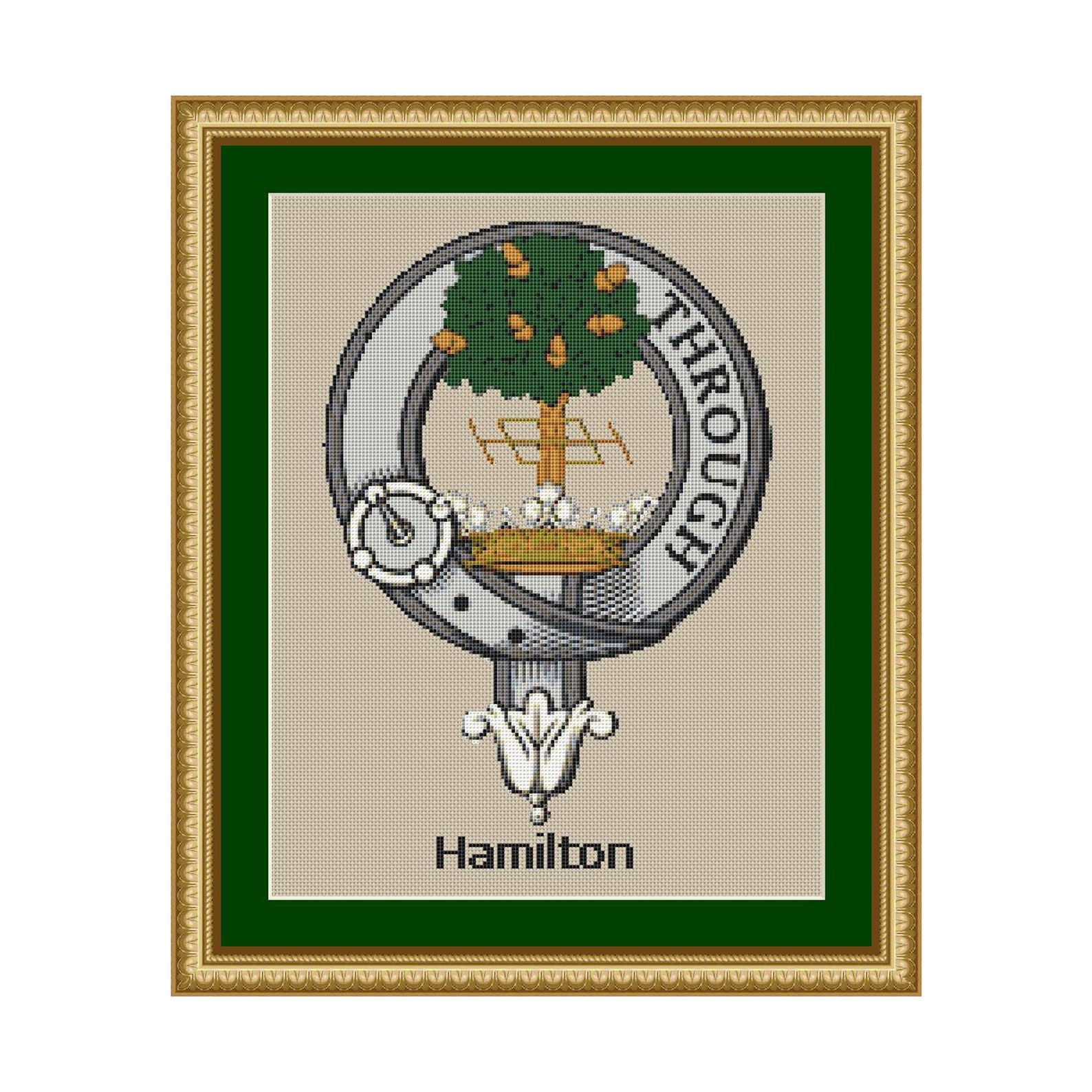 Hamilton Scottish Clan Crest Cross Stitch Pattern - Download - Etsy