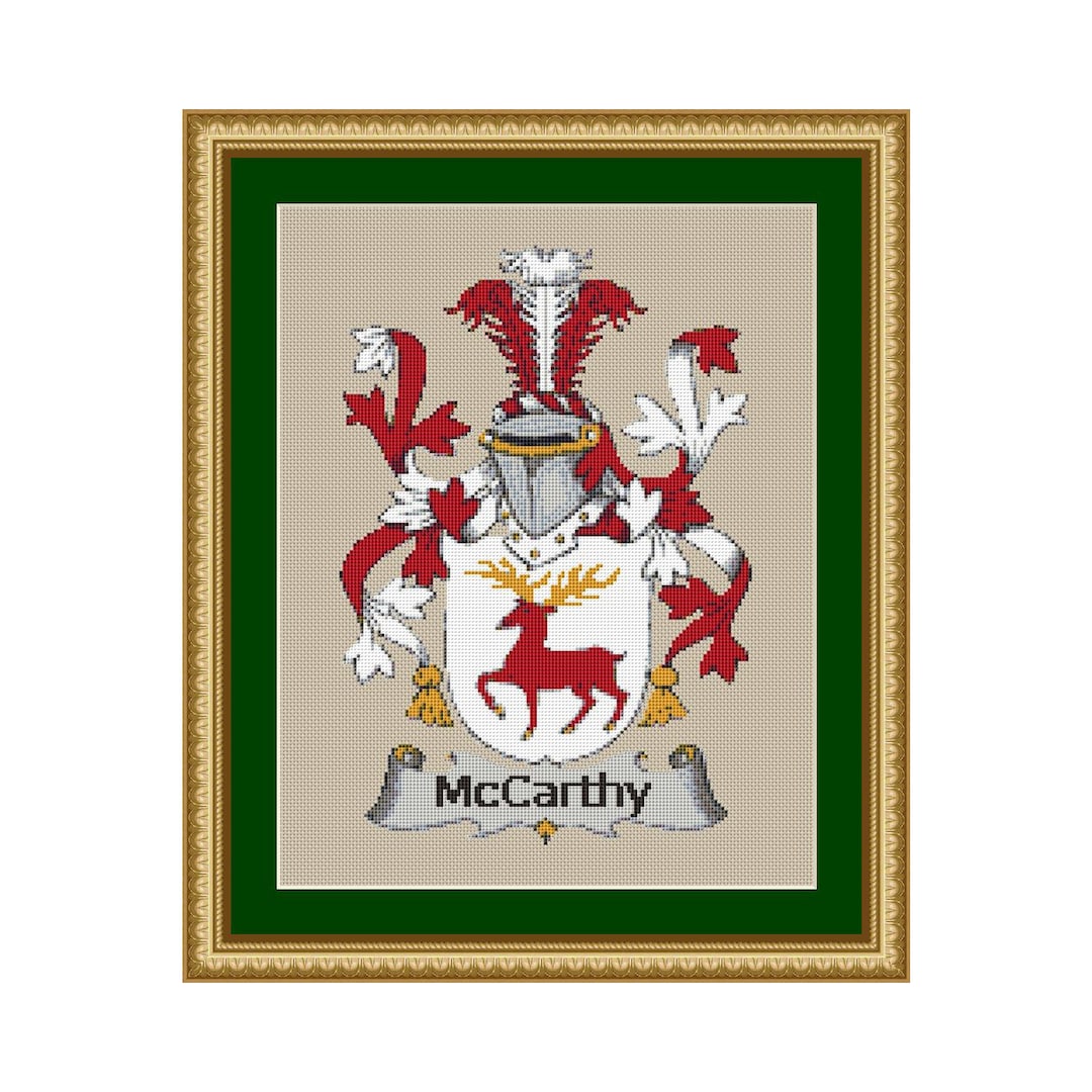 Mccarthy Family Name Coat of Arms Cross Stitch Pattern - Etsy