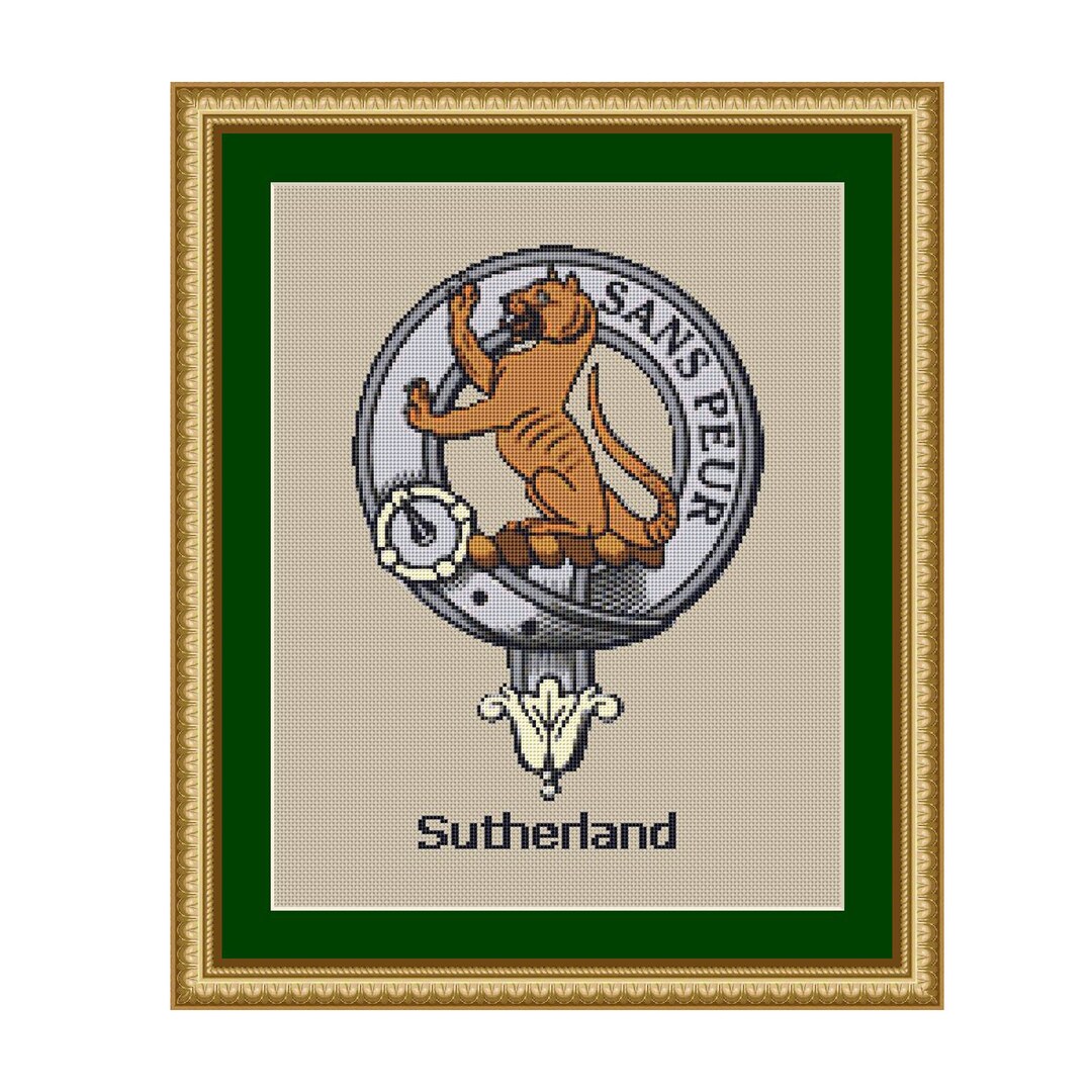 Sutherland Scottish Clan Crest Cross Stitch Pattern - Etsy