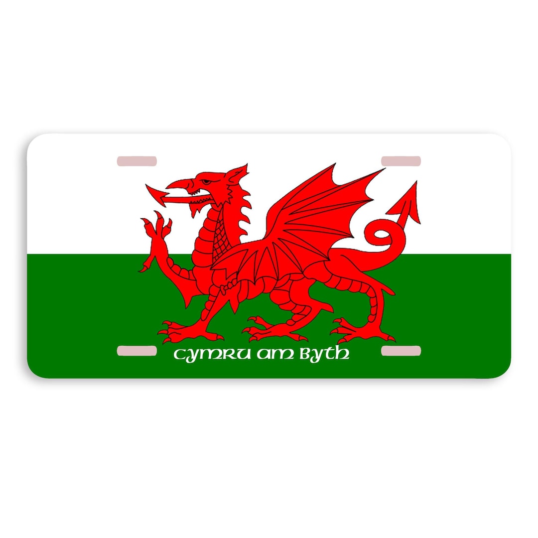 Wales Flag License Plate - Show Your Welsh Heritage - Etsy