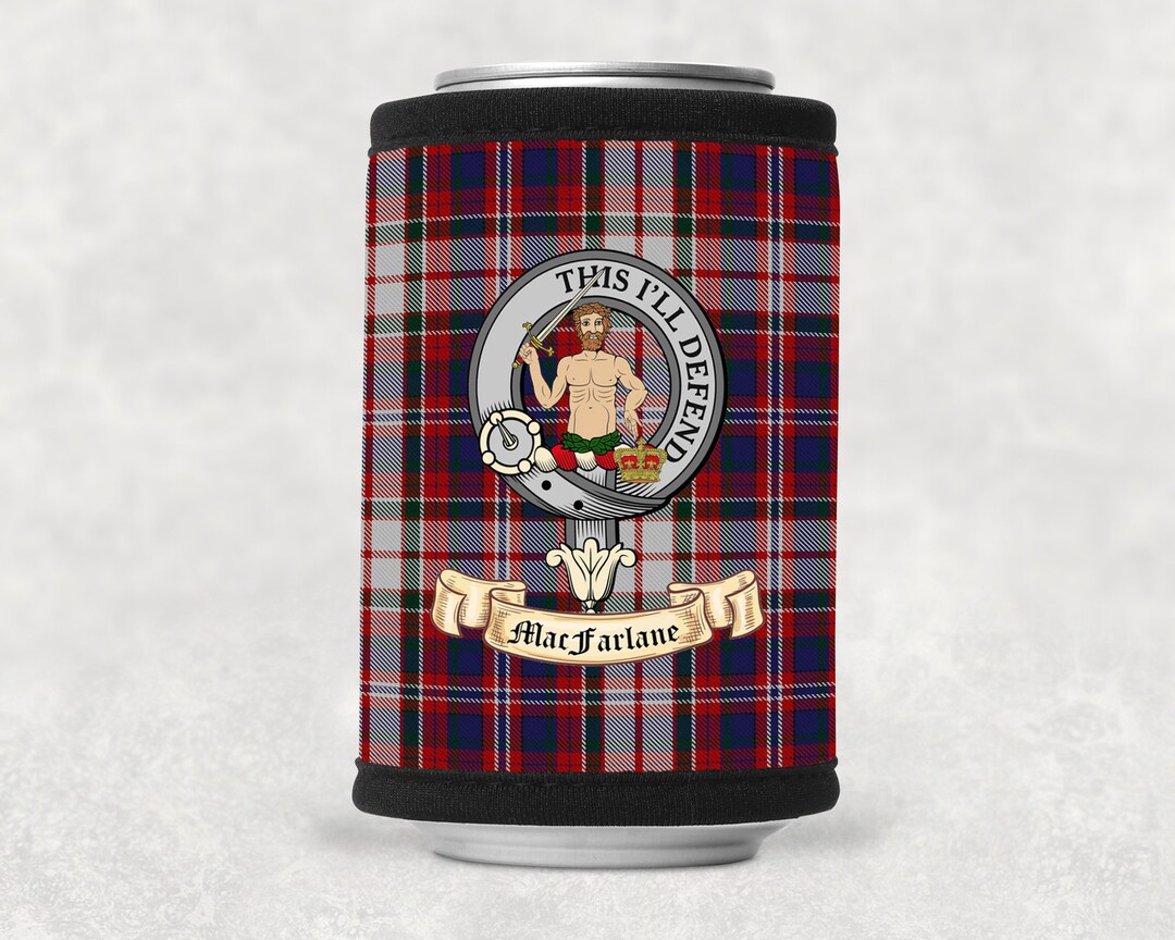 Macfarlane Scottish Clan Crest Drink Coolie: Tartan Beverage Wrap - Etsy
