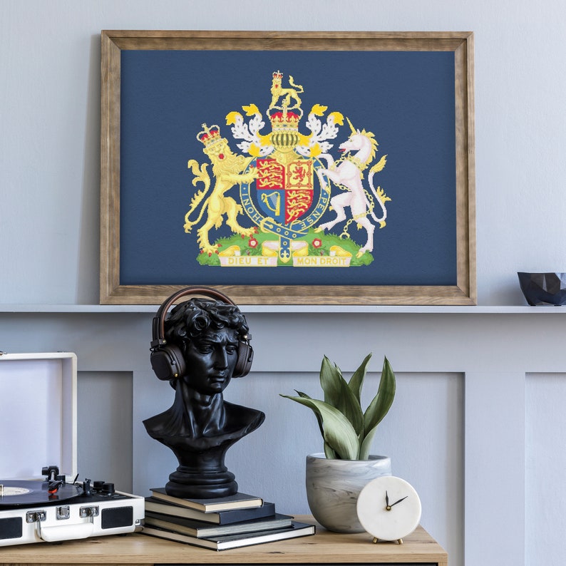 Royal Coat of Arms Cross Stitch Pattern - Etsy