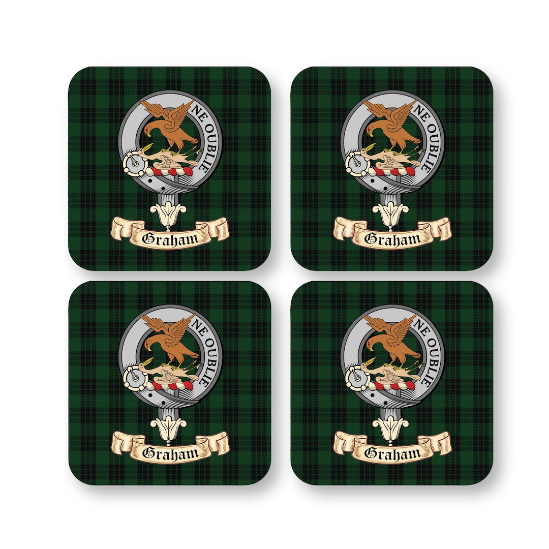 Graham Scottish Clan Coaster Gift Set - Set of Four - Etsy