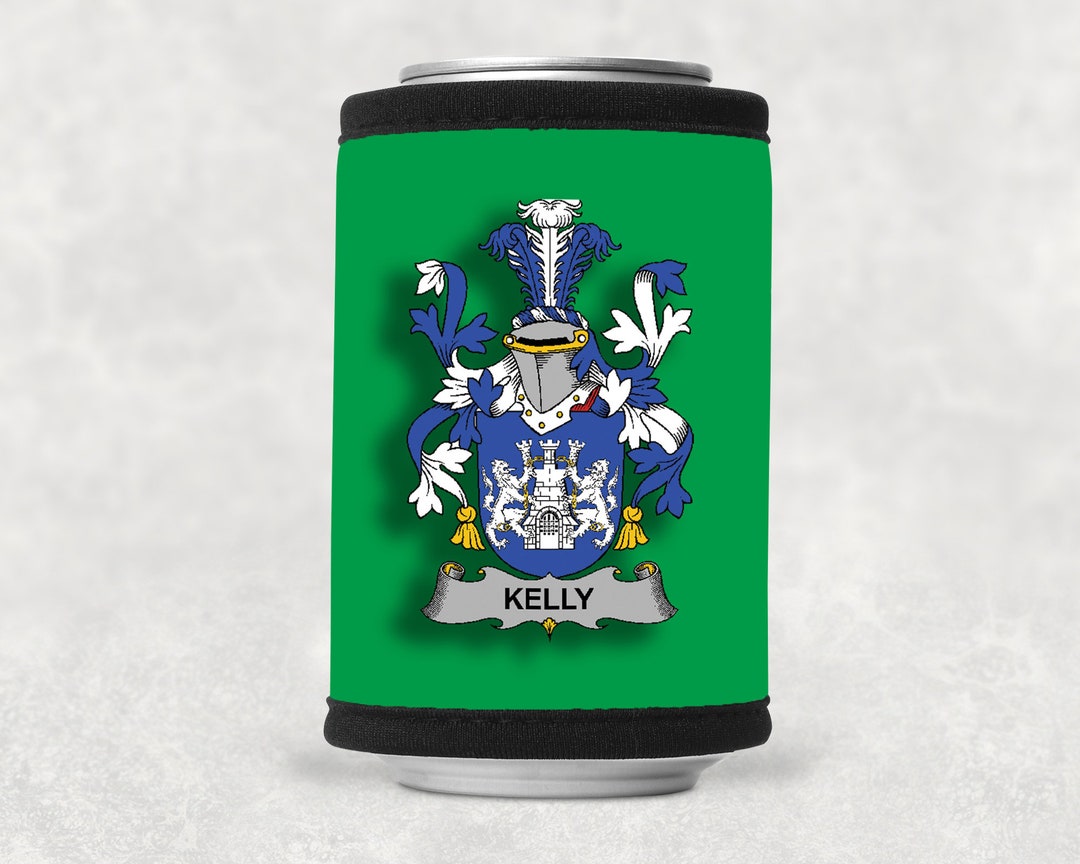 Kelly Irish Coat of Arms Drink Coolie - Irish Green Can Wrap - Etsy