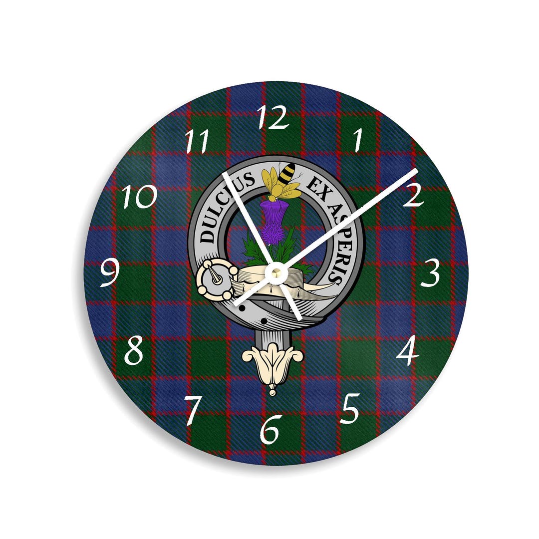 Ferguson Scottish Clan Crest Wall Clock: Heritage Tartan Display - Etsy