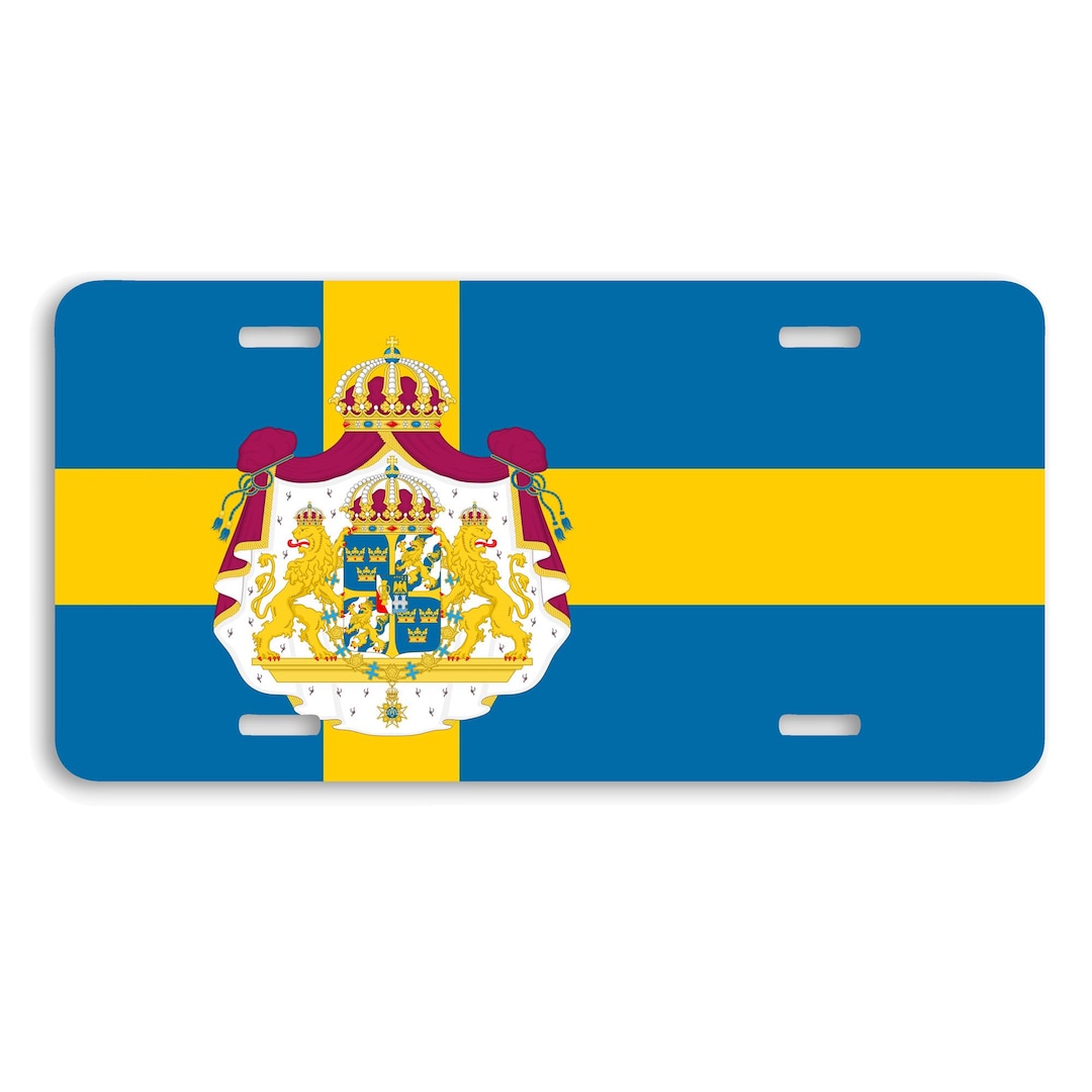 Sweden - Flag License Plate - Show Your Swedish Heritage - Etsy