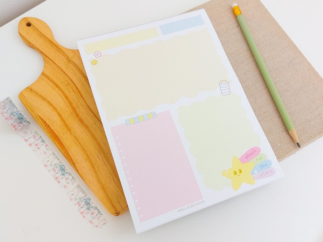 A5 Notepad - 50 Sheets - Shoot for the Stars - Stationery Organiser ...