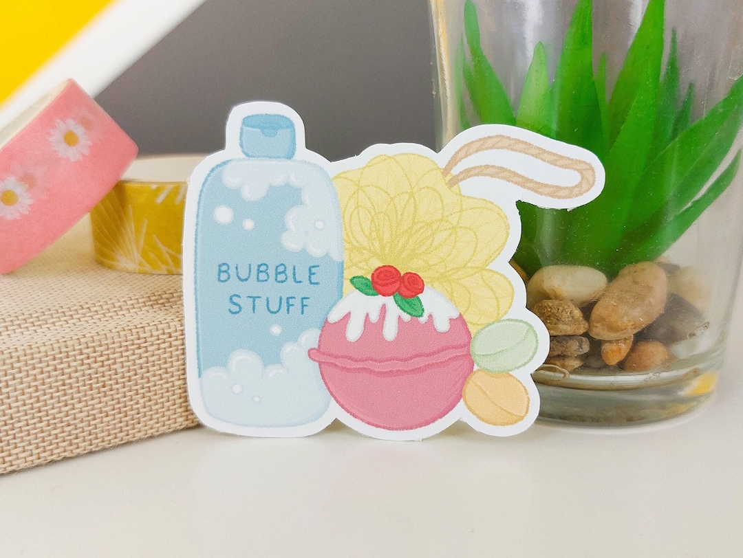 Bath Time Essentials Vinyl Sticker Bubble Bath Bath Bomb Self Care ...