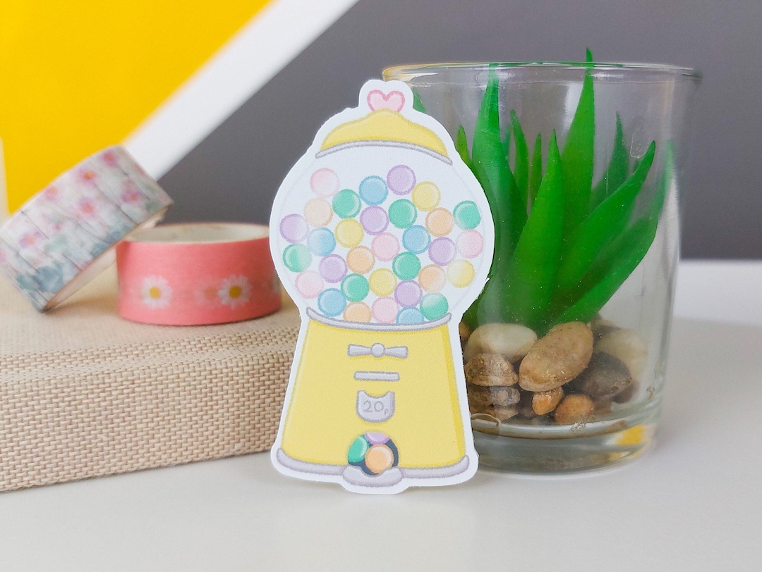Gumball Machine Vinyl Sticker Sweet Machine Gumballs Sweetie Sticker ...
