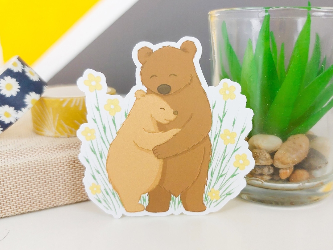 Bear Hug Vinyl Sticker - Sending You A Bear Hug - Hugging Bears Sticker ...