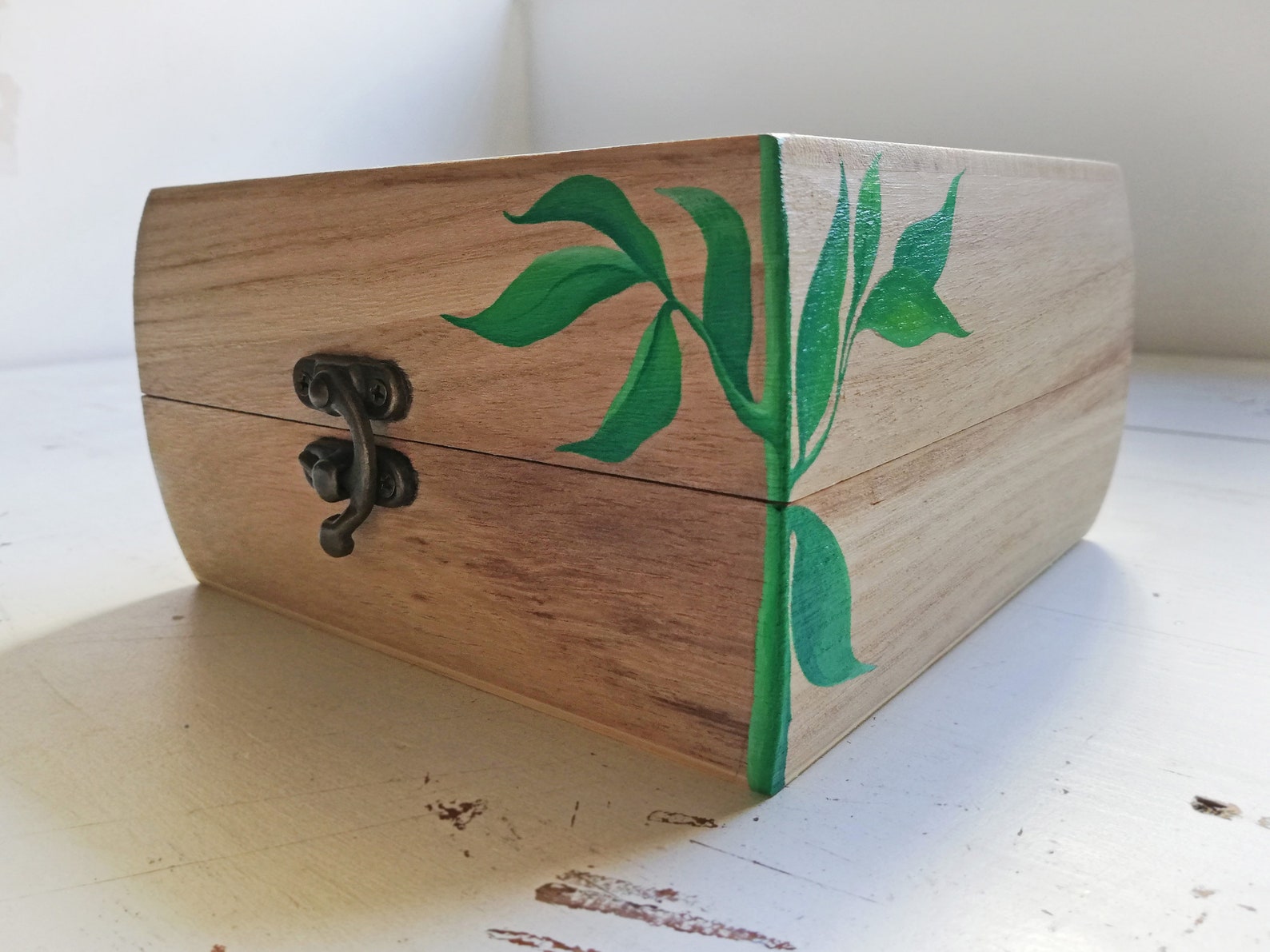 Hand-painted Wooden Storage Box “peonies”. Hand-painted Box. Unisex ...
