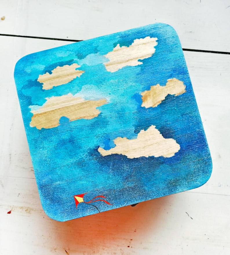 Hand-painted Wooden Storage Box “my Favorite City”. Hand-painted Box ...