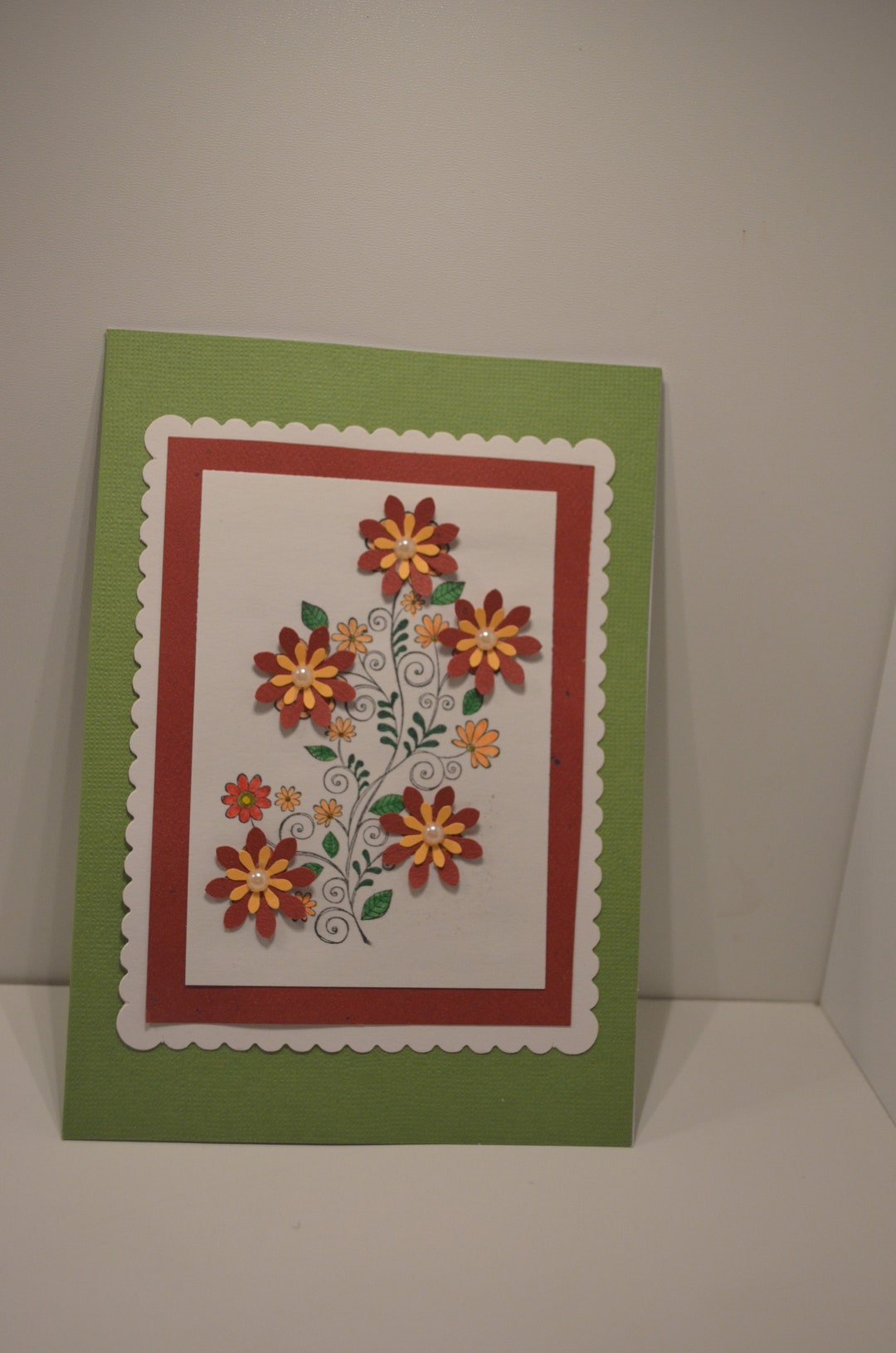 Handmade Greeting Card - Spring Flowers - Etsy