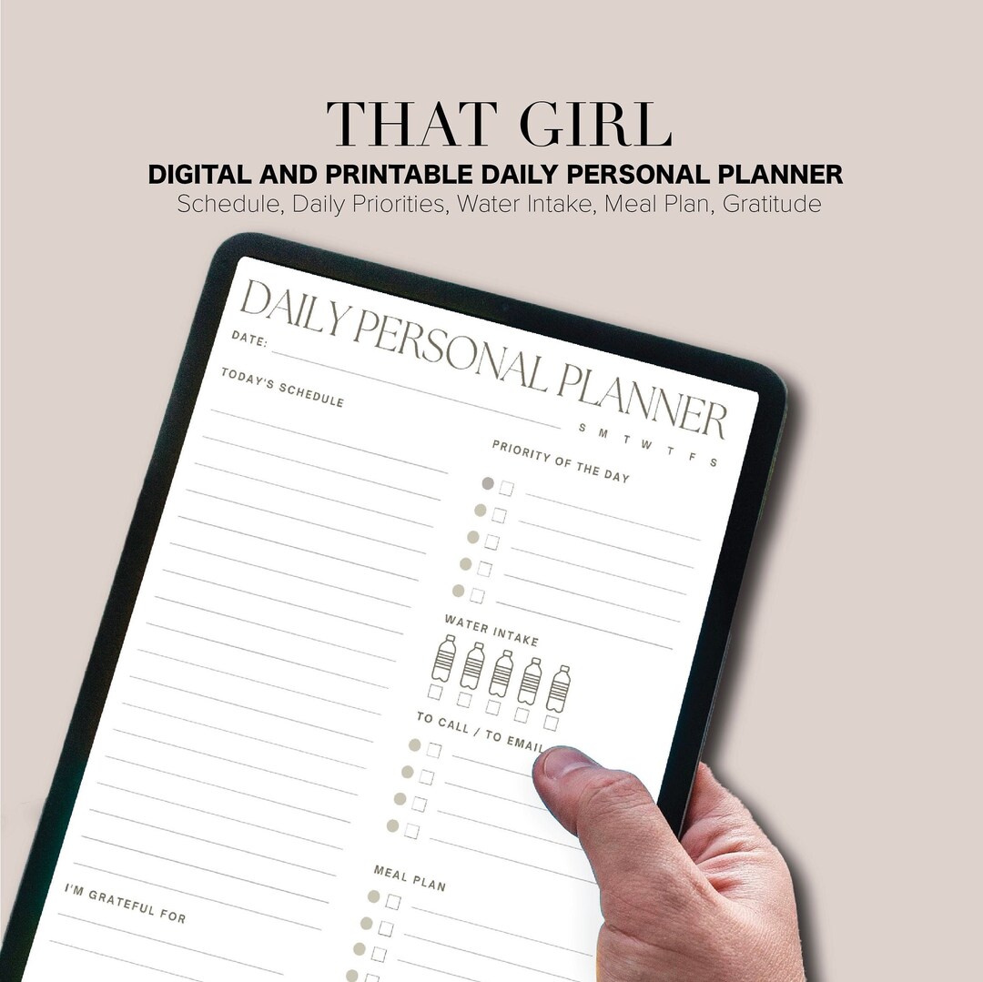 Printable Planner, Digital and Printable Planner, That Girl Planner ...