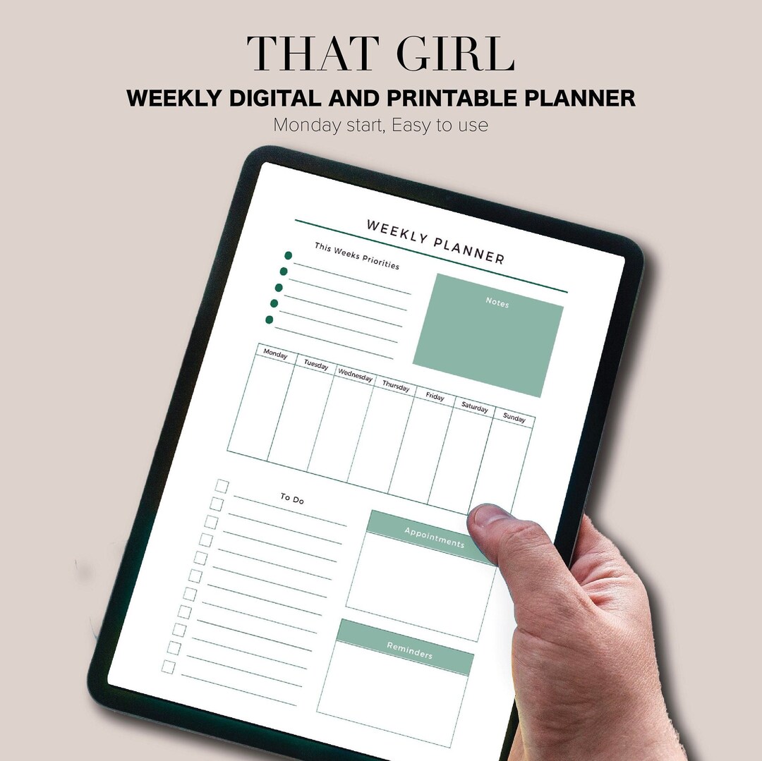 Digital Planner, Printable Planner, Digital and Printable Planner, That ...