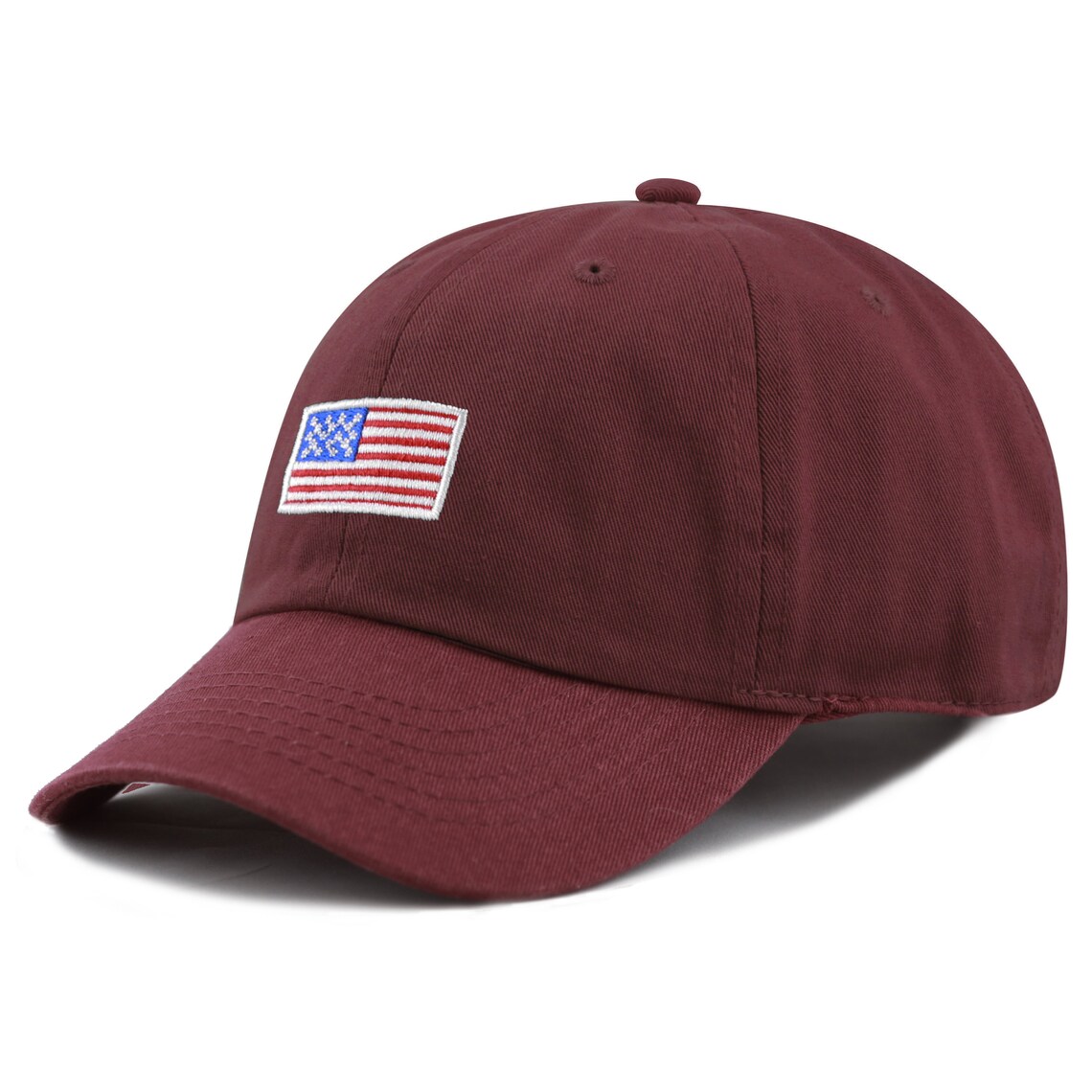 Kids American Flag Embroidered Washed Cotton Baseball Cap - Etsy