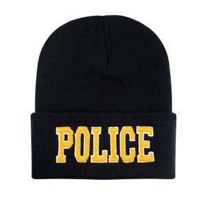 Law Enforcement Embroidered on [made in USA] Beanie Hat - Etsy