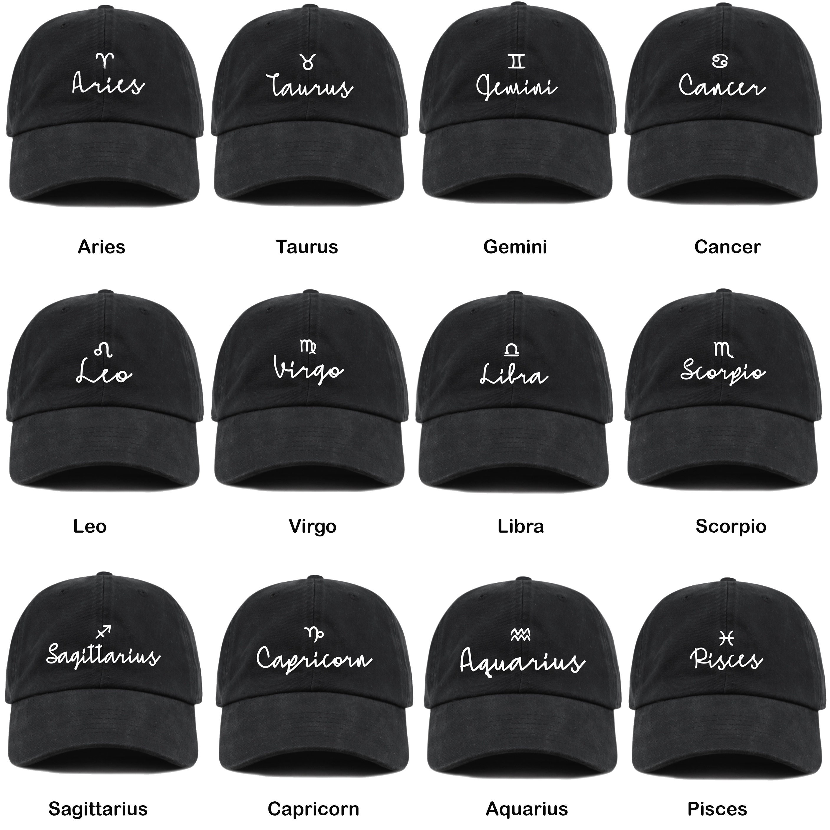 Embroidered Baseball Hat Dad Cap Zodiac Horoscope Soft - Etsy